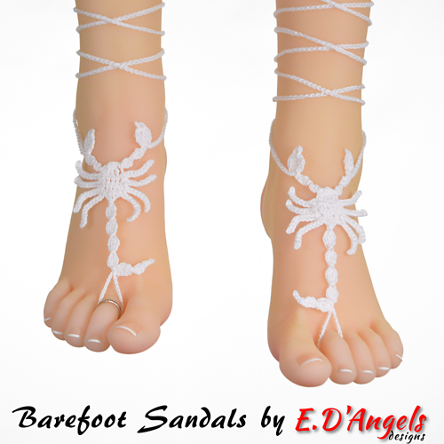 Ravelry: Barefoot Sandals SCORPION pattern by Elaine D'Angels