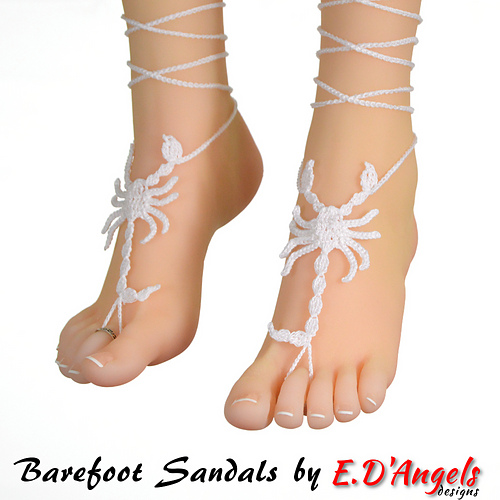 Ravelry: Barefoot Sandals SCORPION pattern by Elaine D'Angels