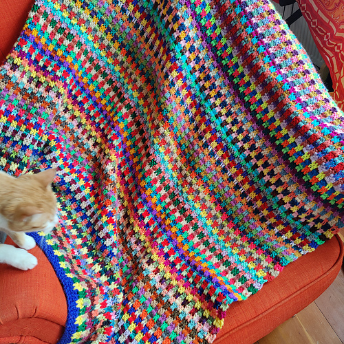 Ravelry: Dropped Stitch Scrap Afghan pattern by Susan Kerin