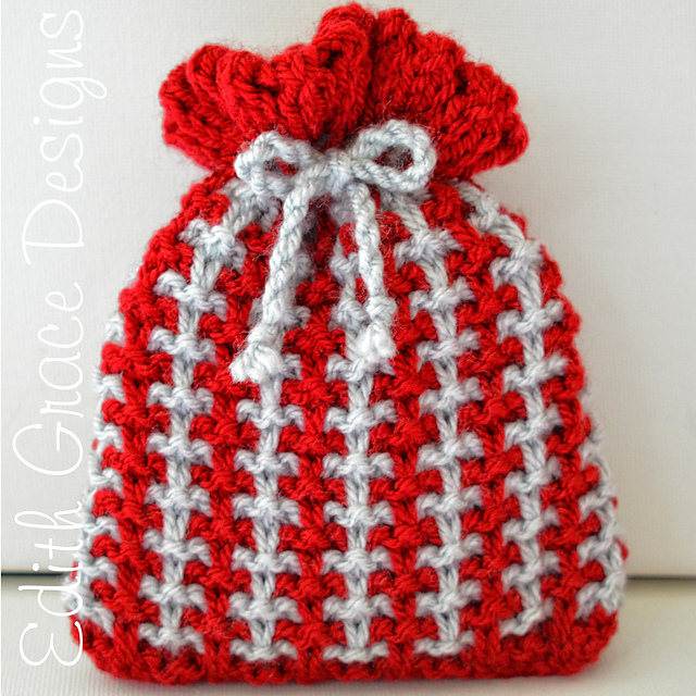 Ravelry: Textured Tweed Lavender Bag pattern by Joanna Marshall