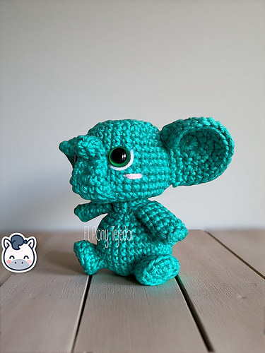 Ravelry: Amigurumi Elephant - Kawaii Animal pattern by El pony tejedor