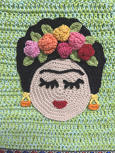 Ravelry: Mexican Beauty Appliqué Frida inspired pattern by Paula Matos