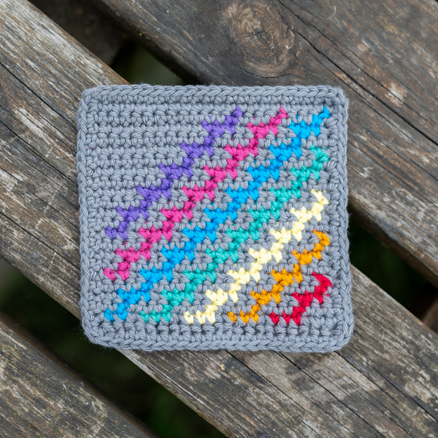 Ravelry: Technicolour Tile Coaster pattern by Elimee Designs
