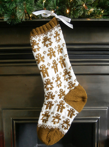 Ravelry: Gingerbread Stocking pattern by Elizabeth Penney