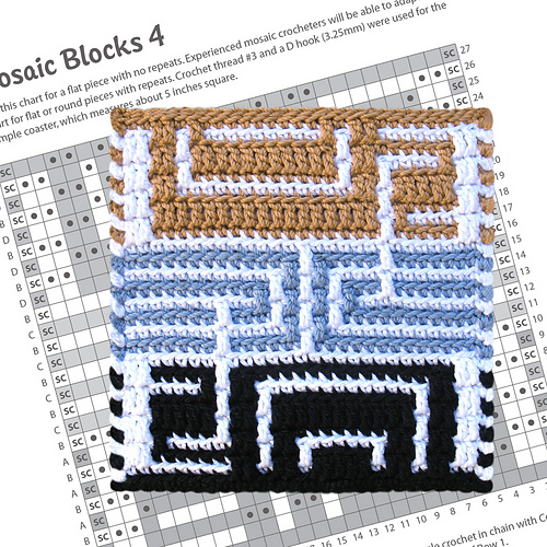 Ravelry: Mosaic Blocks 4 Coaster pattern by Elizabeth Ragsdale