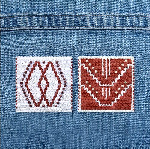 Ravelry: Mosaic Beaded Patches pattern by Elizabeth Ragsdale