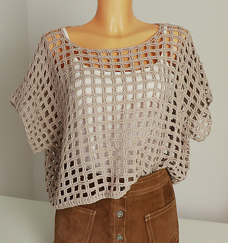 Ravelry: Top "Square Dance" pattern by Elke Eder Design