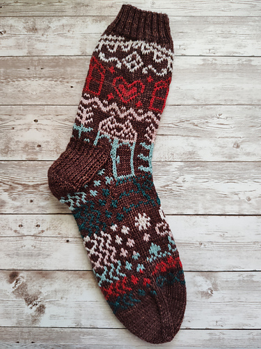 Ravelry: Gingerbread Sampler Socks pattern by Jennifer Beaulieu
