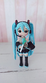 Ravelry: MIKU HATSUNE AMIGURUMI pattern by Isabel Rodríguez