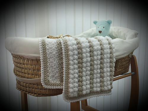 Ravelry: Bobble Pram Blanket pattern by Mary J Stephens