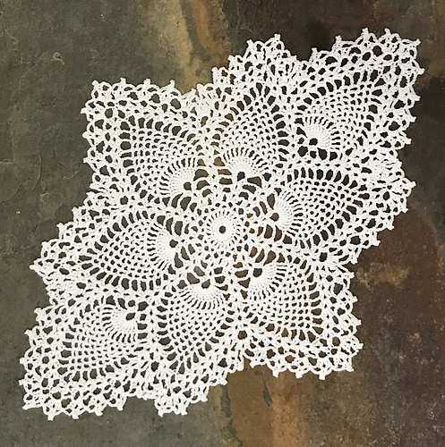 Ravelry: Pineapple Diamond Doily pattern by Emma Garside