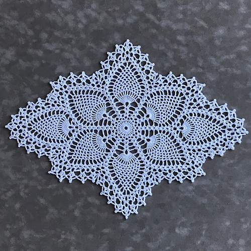 Ravelry: Pineapple Diamond Doily pattern by Emma Garside