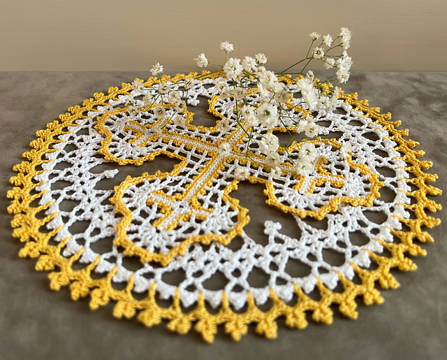 Ravelry: Orthodox Cross Doily pattern by Emma Garside