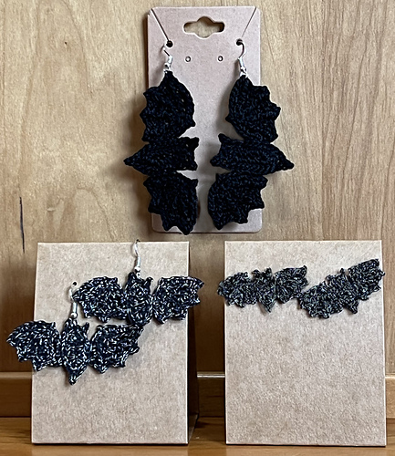 Ravelry: Bat Earrings pattern by Emma Garside