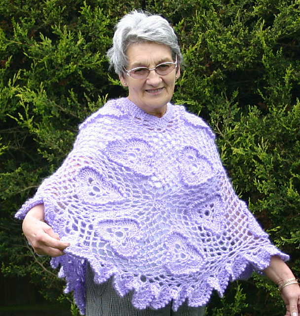 Ravelry: Irish Trefoil Poncho pattern by Helen Free