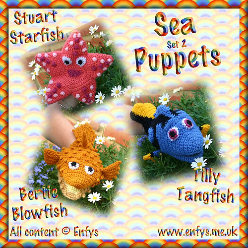 Ravelry: Puppet Pals - Sea Puppets set 2 pattern by Helen Free