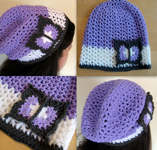 Ravelry: Slouchy Butterfly Hat pattern by Esther Chandler