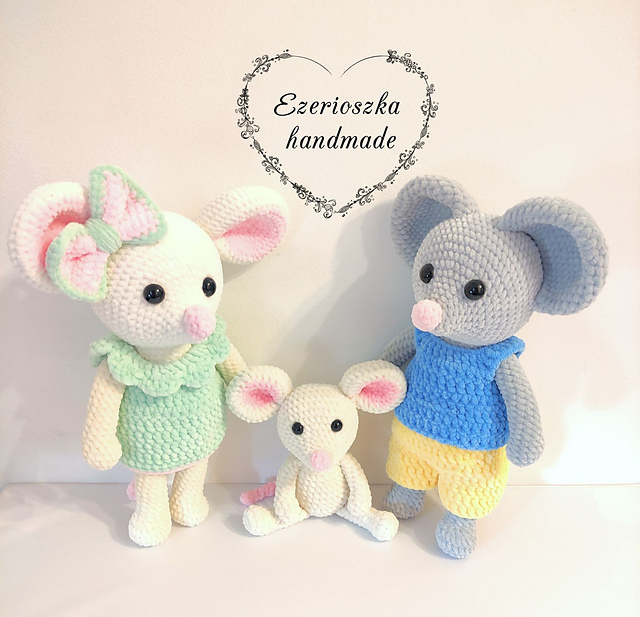 Ravelry: Mouse Mice amigurumi pattern by Ezerioszka - handmade