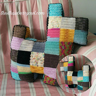 Ravelry: FaeEverwynn's Mismatched Patchwork Dog Pillow