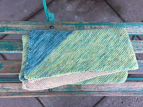 Ravelry: Garter Bias Blanket pattern by Emily Devlin