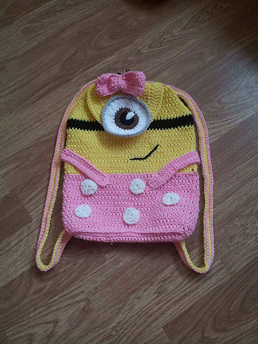 Ravelry: Minions Inspired Backpack pattern by Tidzhen Gyuldzhu