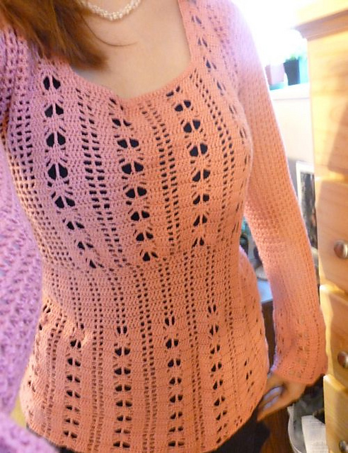 Ravelry: Ladies' Utopia Filet Crochet Sweater No. 853 pattern by Elsa ...