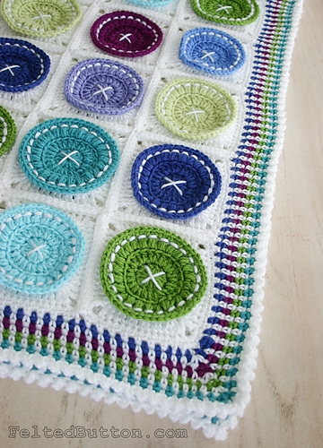 Ravelry: Bright as a Button Blanket pattern by Susan Carlson