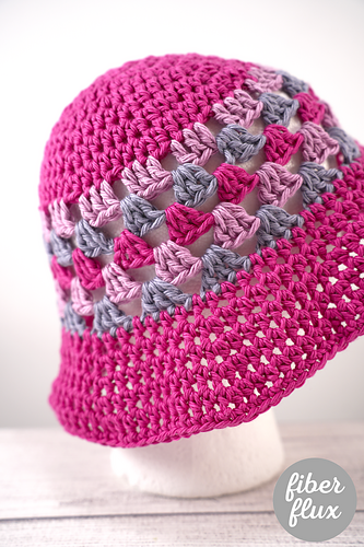 Ravelry: Granny Stripe Bucket Hat pattern by Fiber Flux / Jennifer ...