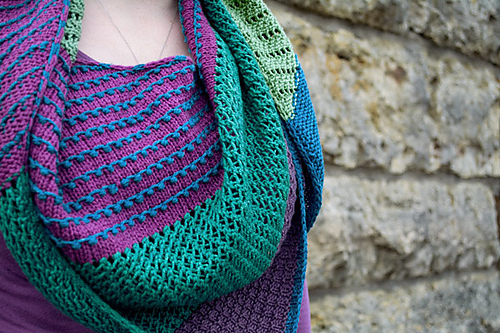 Ravelry: Quintet Shawl pattern by Amy Loberg (FiberWild!)
