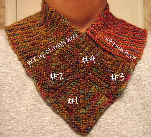 Ravelry: Mitered Mini Neckwarmer pattern by Melody Johnson