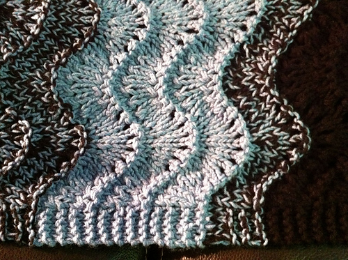 Ravelry: Quick Knit Feather and Fan Afghan pattern by Cathy Waldie