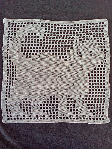 Ravelry: Filet Cat Doily pattern by Julie A Bolduc