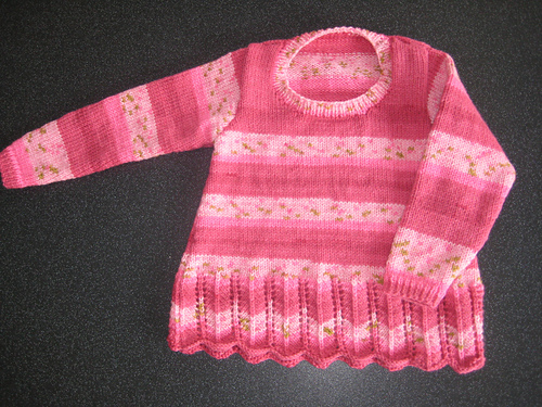 Ravelry: Lace-Edged Round & V-Neck Sweaters pattern by Sirdar