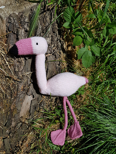 Ravelry: Knitted Flamingo pattern by Fitting in Knitting