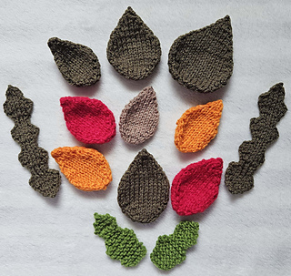 Ravelry: Knitted Leaves pattern by Fitting in Knitting