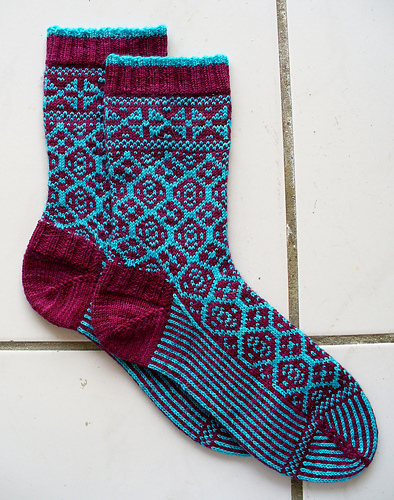 Ravelry: Mosaic Tile Sock pattern by Kathleen Taylor
