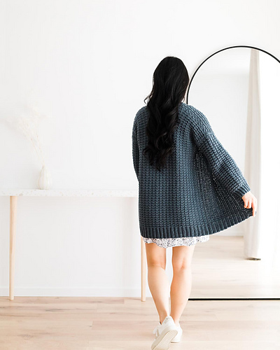 Ravelry: Midnight Waffle Cardigan pattern by Grace Forthefrills