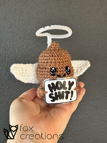 Ravelry: Holy Shit Emotional Support Poop pattern by Monica Fox