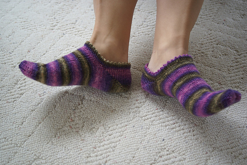 Ravelry: Picot Ankle Socks pattern by Andrea Straw