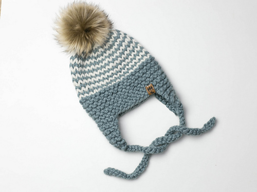 Ravelry: Pinstripe Ear Flaps Toque Hat pattern by Tara Marie