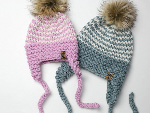 Ravelry: Pinstripe Ear Flaps Toque Hat pattern by Tara Marie