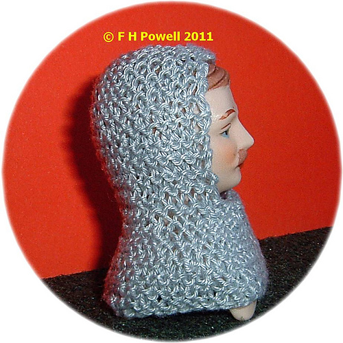Ravelry: 1:12th Scale Knight's Coif pattern by Frances Powell