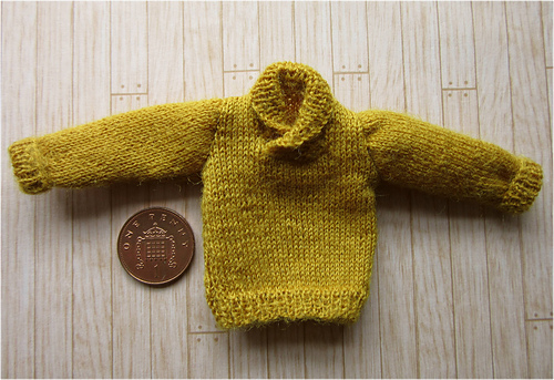 Ravelry: 1:12th scale Mans Autumn Jumper pattern by Frances Powell