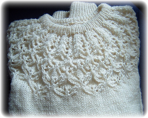 Ravelry: 8. Sweater with Lace Yoke pattern by Patons UK