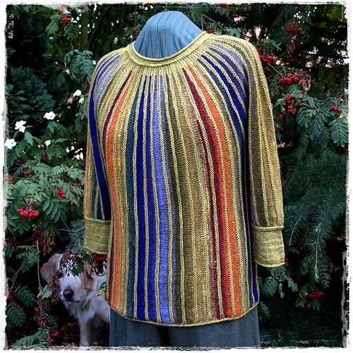Ravelry: Striped One-Piece Sideways Sweater pattern by Elaine Phillips