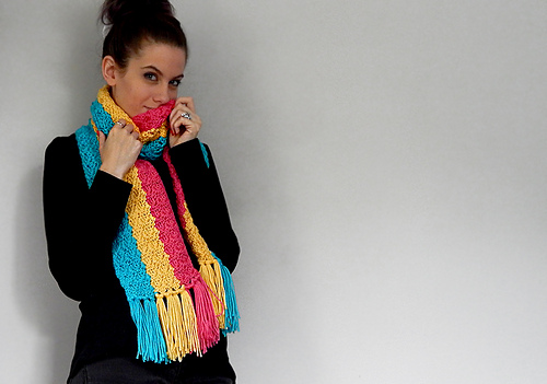 Ravelry: FrenchieLeigh's Pan Flag Pride Scarf