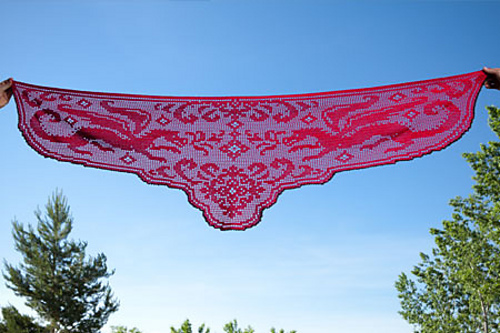 Ravelry: Chinese Dragon Shawl pattern by Kathryn White