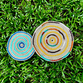 Ravelry: FrettyBetty's crochet circles for nesting kitchen items