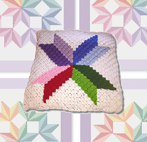 Ravelry: C2C Star Pillow pattern by Lissa Conley Designs, LLC