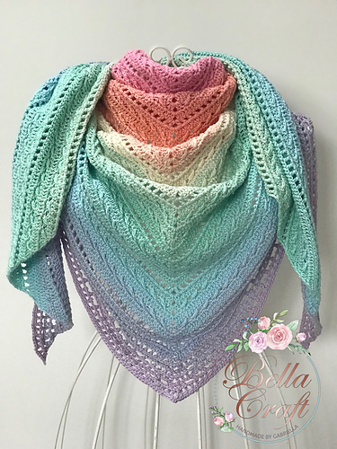 Ravelry: The Polly Shawl pattern by Bella Craft - Handmade by Gabriella